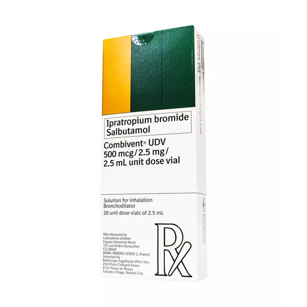 COMBIVENT UDV Ipratropium Bromide / Salbutamol 500mcg / 2.5mg per 2.5mL ...